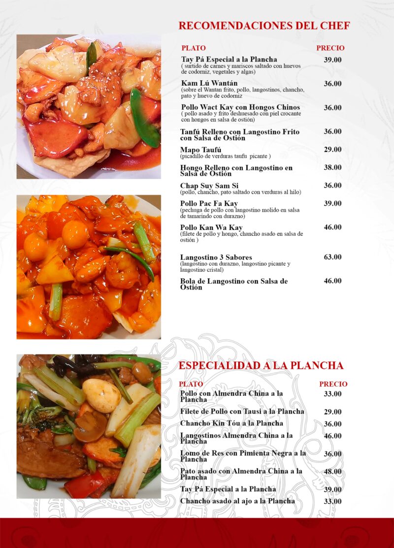 Carta – Chifa Palacio